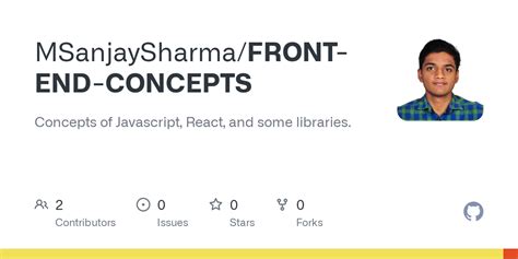 Github Msanjaysharma Front End Concepts Concepts Of Javascript React And Some Libraries