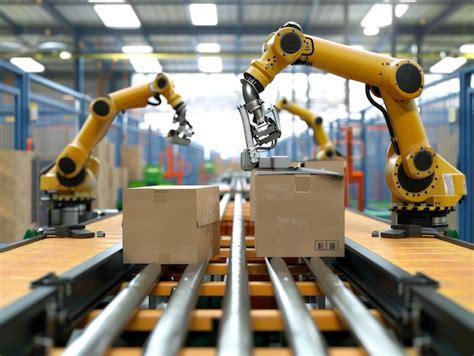 Premium Photo Collaborative Robots Cobots In Packing And Sorting Teamwork Of Technology