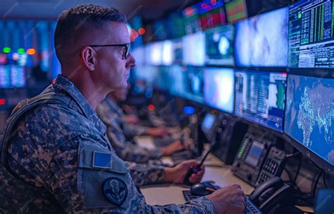 Using A Tracking System A Military Surveillance Officer Oversees