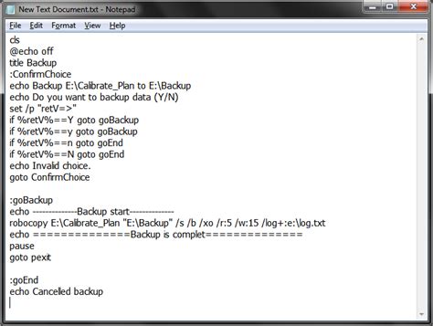 Backup By Robocopy Command