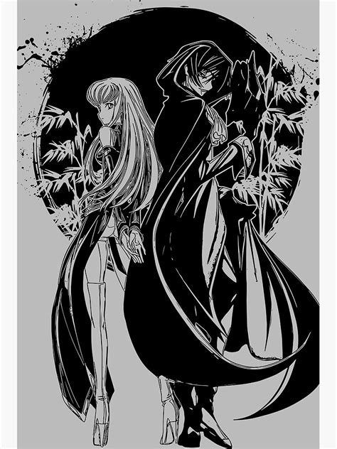 Cc Code Geas Fanart Blackwork Poster For Sale By Greyo101 Redbubble