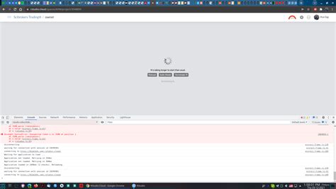 Endless Loading When Opening A Project System Prompt Up Error `uncaught Json` Upon Inspect