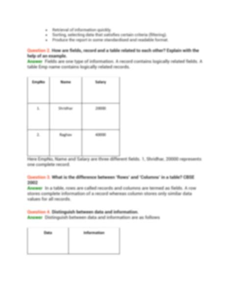 Solution Class 10 Dbms Questions Answers Studypool