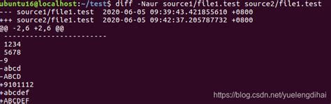 Diff文件和patch文件使用diff 打入patch Csdn博客