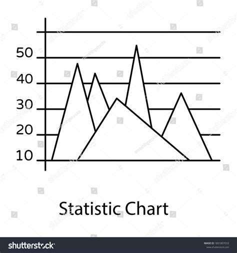 Graphical Data Representation Statistic Chart Linear Stock Vector