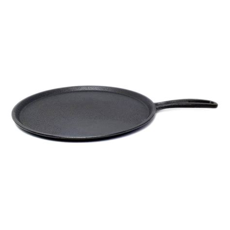 Classica Pre Seasoned Cast Iron Flat Pan All Stove Cookware 28cm Black Big W