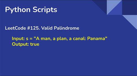 Leetcode125 Valid Palindrome Youtube