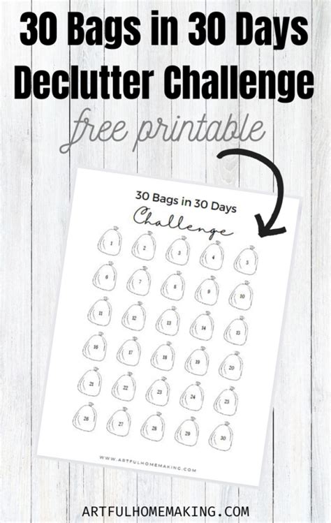 30 bags in 30 days declutter challenge artful homemaking