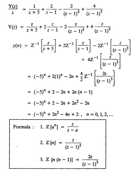 Solution Of Difference Equations Using Z Transform Formula With Solved Example Problems