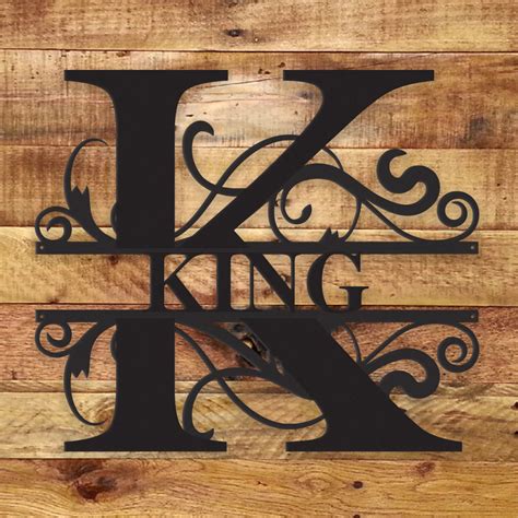 Fancy Monogram Metal Wall Artdecor
