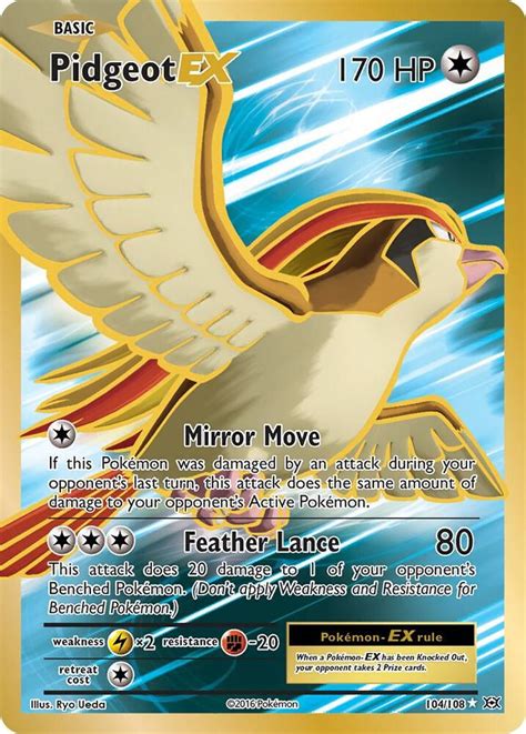 Pidgeot Ex Full Art Xy Evolutions Pokemon