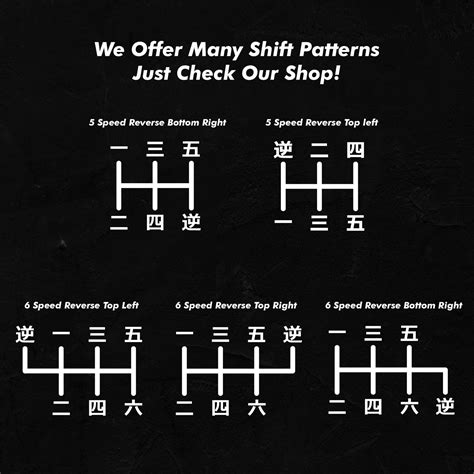 Japanese 6 Speed Manual Shift Pattern Reverse Top Left Jdm Vinyl