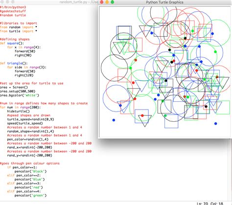 Random Turtle Shapes Python Geektechstuff