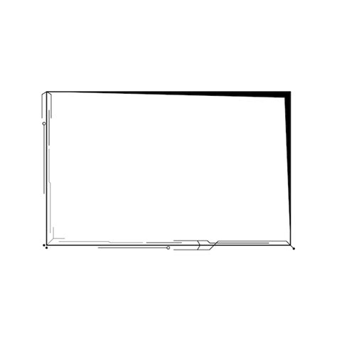 Premium Vector Abstract Black Simple Line Rectangular Frame Doodle Outline Element Vector