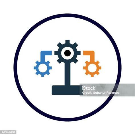 프로세스 로봇 자동화 기어 설정 비즈니스 자동화 톱니바퀴 아이콘 개념에 대한 스톡 벡터 아트 및 기타 이미지 개념 개념과 주제 공장 산업 건물 Istock