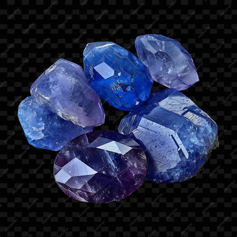 Sapphire Crystals With 4 Sapphires Sapphire With Oval Shape Isolated