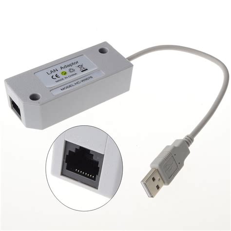 New LAN Network Adapter Connector USB Internet Ethernet For Nintendo Wii
