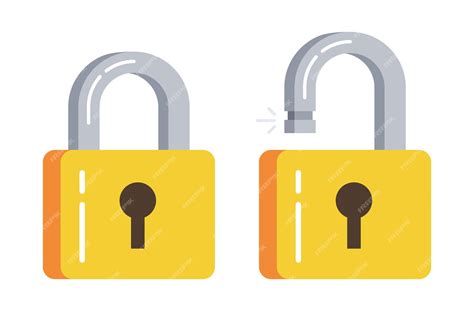 premium vector lock open and lock closed vector