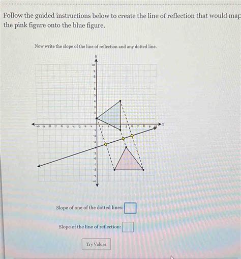 Follow The Guided Instructions Below To Create The Line Of Reflection That Would Map The