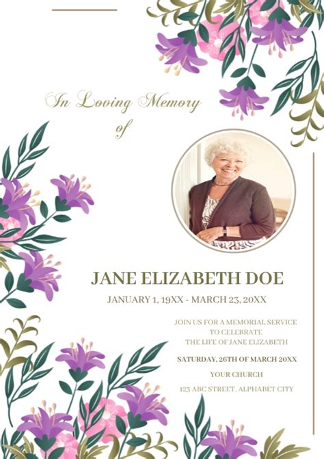 Funeral Template Postermywall