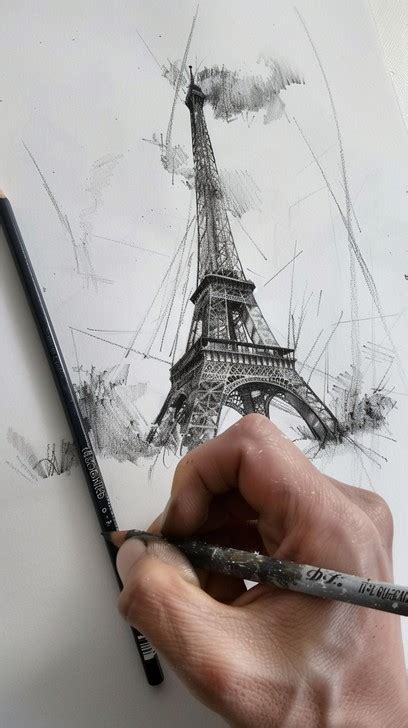 Free Eiffel Tower Sketch Image Download At StockCake