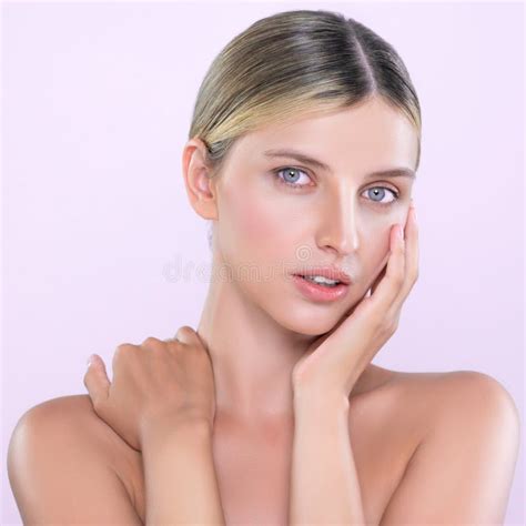 Alluring Beautiful Woman With Perfect Smooth And Clean Skin Portrait