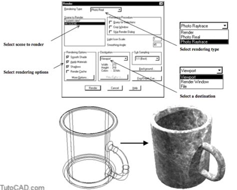 Rendering Overview In 3d Drawing Tutorial Autocad