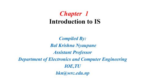 Pdf Information System Lecture Slides