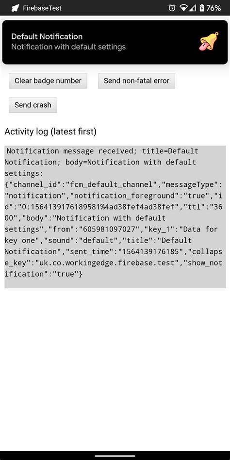 not received foreground notification info on onmessagereceive · issue