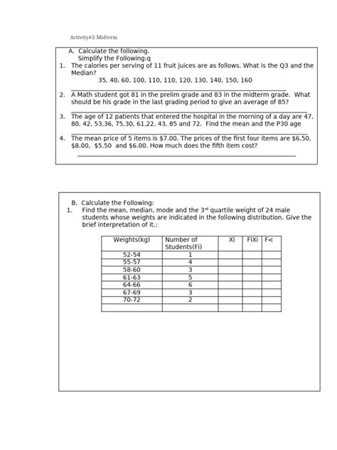 Stat Act2 Mid Pdf Teaching Methods And Materials Science And Mathematics