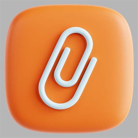Premium Photo 3d Paper Clip Button