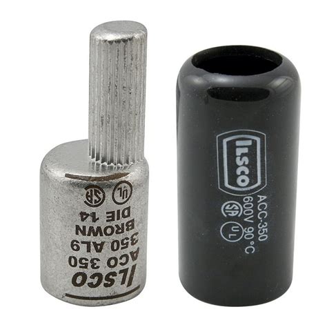 Ilsco Aco 600 Dual Rated Compression Pin Terminal With Insulating Cover 600 Volt 600 Kcmil