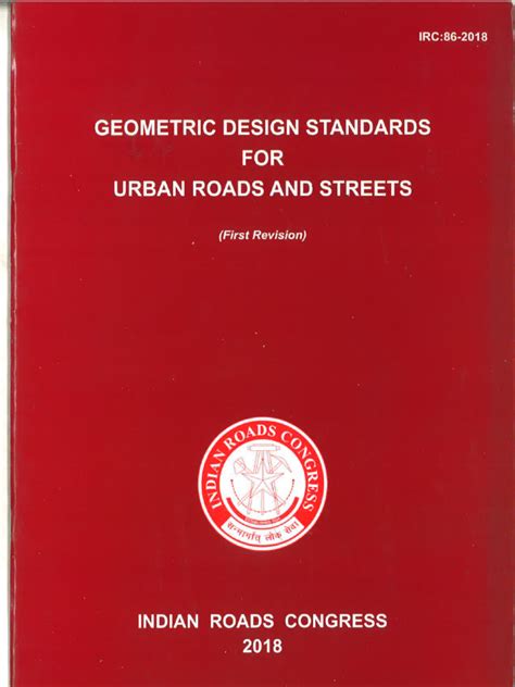 Irc 86 2018 Geom Design Of Urban Highways Pdf