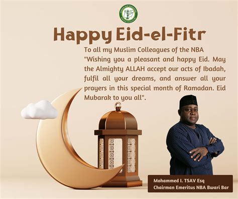 Mohammed Tsav Eid Wishes For Nba Kubwa Express News