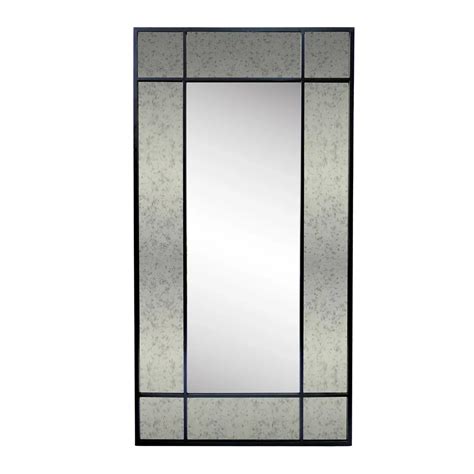 Crestview Collection Jace Antique Glass Black Framed Mirror