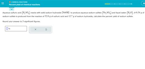 Solved Aqueous Sulfuric Acid H2so4 Reacts With Solid