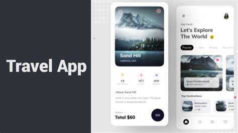 Flutter Ui Travel App Speed Code Youtube