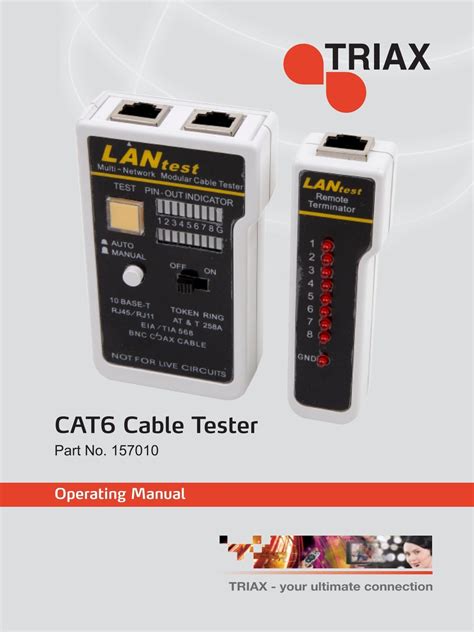 Cat 6 Cable Tester Triax