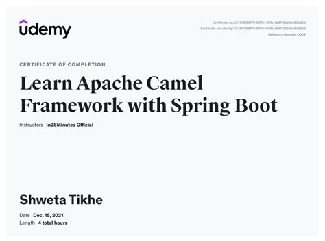 I Successfully Completed The Course Learn Apache Camel Framework With