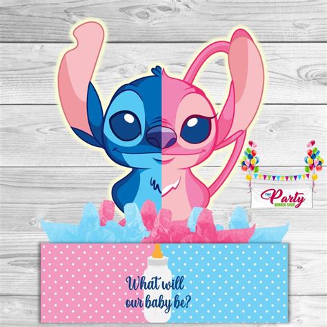 Stitch Angel Gender Reveal Centerpiece Etsy Artofit
