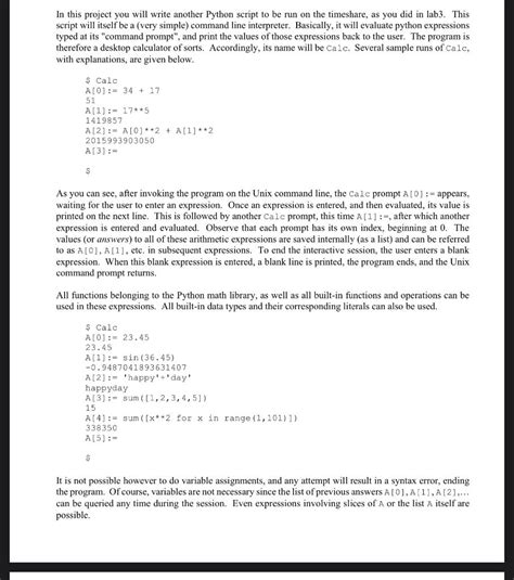 solved in this project you will write another python script