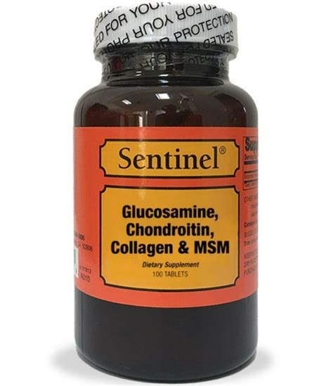 Sentinel Glucosamine, Chondroitin, Collagen, Msm Capsule 100 CAP ...