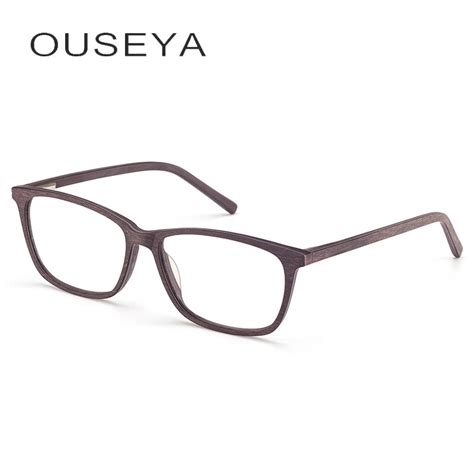 아세테이트 남성 안경테 우드 그레인 레트로 오버사이즈 남성 광학 안경 클리어 3336men Glasses Clear