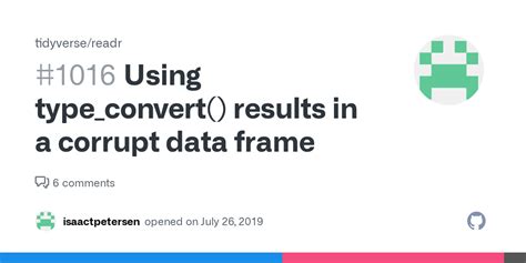 Using Typeconvert Results In A Corrupt Data Frame · Issue 1016
