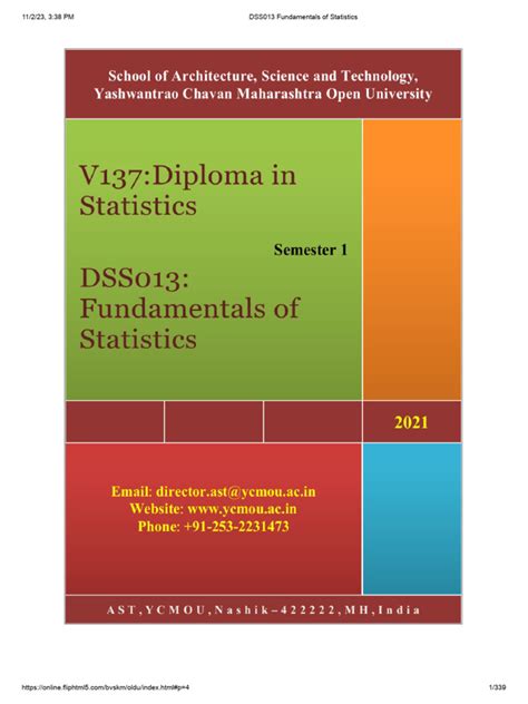 Dss013 Fundamentals Of Statistics Pdf