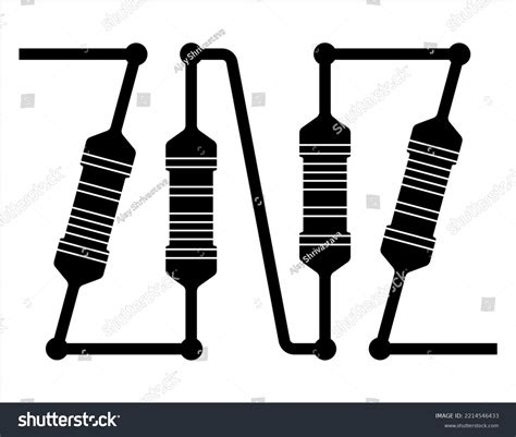 Resistor Icon Passive Twoterminal Electrical Component Stock Vector