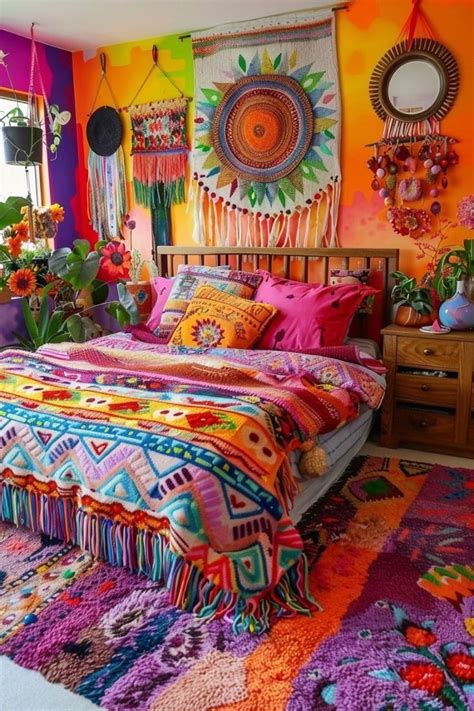 Pin By ⁱ ᵃᵐ᭄ Andressaღ 🇧🇷 On Lindo 😍 Beautiful Bedroom Boho Colorful