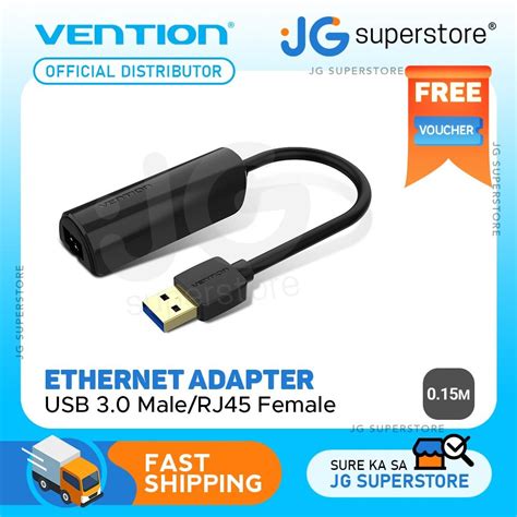 Vention Usb 3 0 Male Ethernet Adapter To Rj45 Female 1000mbps Cable Gold Plated Cord For Laptop