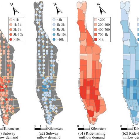 Spatial Distribution Of Multimodal Travel Demand In Manhattan Download Scientific Diagram
