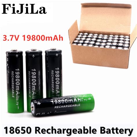 2~ 20pcs 18650 Battery 3 7v 19800 Mah Batera Recar Grandado